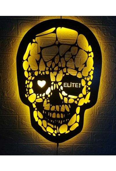 Laviyosa LED Işıklı Dekoratif Tablo Işıklı Duvar Dekoru Kurukafa Tablo Laviyosa LED Işıklı Dekoratif Tablo Işıklı Duvar Dekoru Kurukafa Tablo