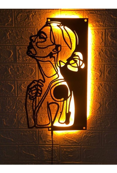 Laviyosa Yeni Ofis Hediyesi LED Işıklı Dekoratif Tablo Işıklı Duvar Dekoru Kadın Tablo Laviyosa Yeni Ofis Hediyesi LED Işıklı Dekoratif Tablo Işıklı Duvar Dekoru Kadın Tablo