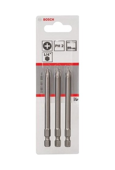 Bosch Bits Vidalama Ucu Extrahard Ph2 89 mm 3'lü Bosch Bits Vidalama Ucu Extrahard Ph2 89 mm 3'lü