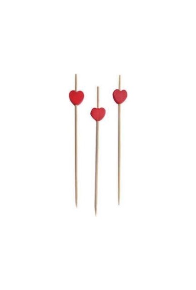 Alya Süs Kürdan Ahşap Kalpi 24 Adet