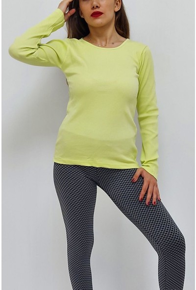 Daha Yok Mu Bisiklet Yaka Kazak Neonyeşili