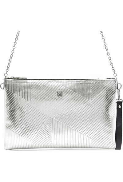 Orbert Gümüş Kadın Clutch