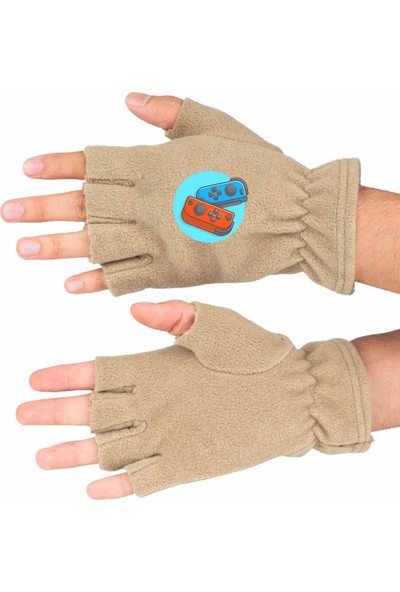 Rowalsi Konsollar Baskılı Kışlık Kesik Polar Eldiven BLL1773 Rowalsi Konsollar Baskılı Kışlık Kesik Polar Eldiven BLL1773