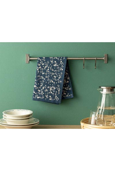 English Home English Country Garden Pamuk Kurulama Bezı 30X50 cm Indigo