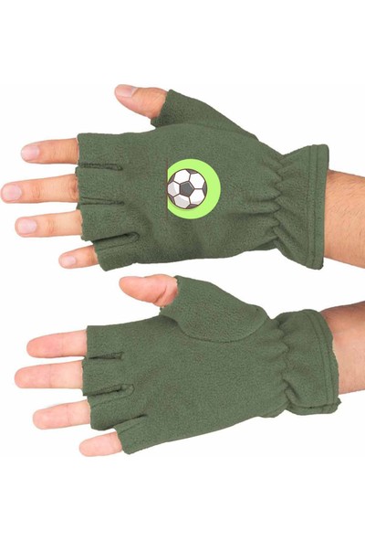 Rowalsi Futbol Topu Baskılı Kışlık Kesik Polar Eldiven BLL1192