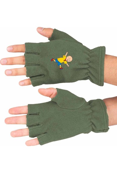 Rowalsi Caillou Baskılı Kışlık Kesik Polar Eldiven BLL257