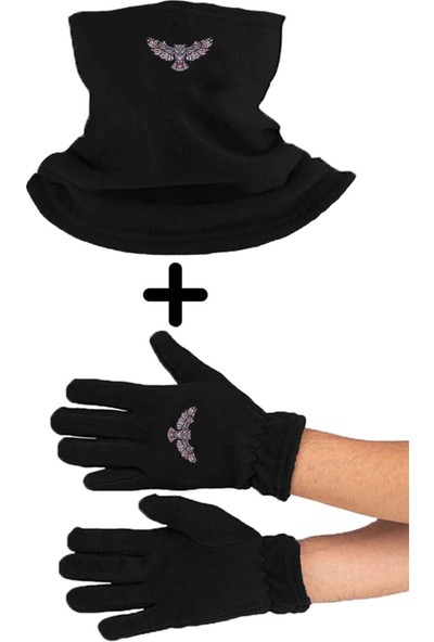 Rowalsi Kanatlarını Açmış Baykuş Boyunluk Eldiven Seti BLL830