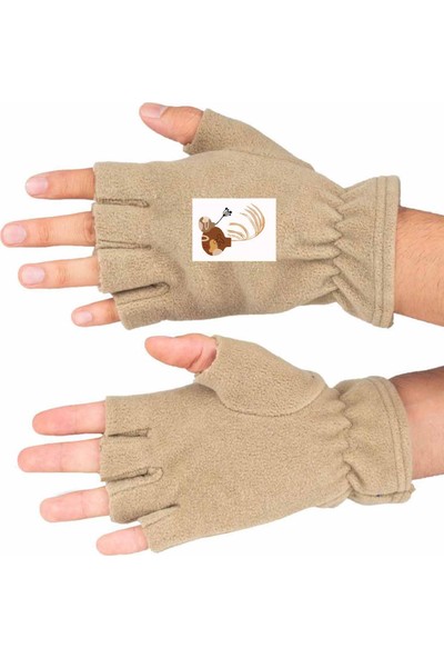 Rowalsi Vazo Baskılı Kışlık Kesik Polar Eldiven BLL650