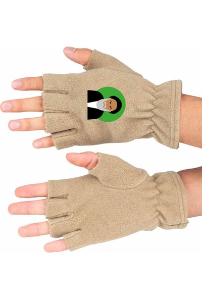 Rowalsi Ruhollah Baskılı Kışlık Kesik Polar Eldiven BLL941 Rowalsi Ruhollah Baskılı Kışlık Kesik Polar Eldiven BLL941