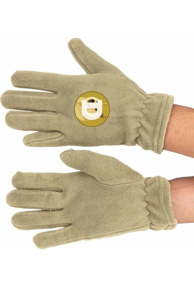 Rowalsi Dogecoin Baskılı Kışlık Uzun Polar Eldiven BLL403