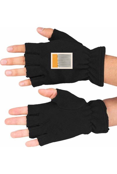 Rowalsi Geometrik Baskılı Kışlık Kesik Polar Eldiven BLL656