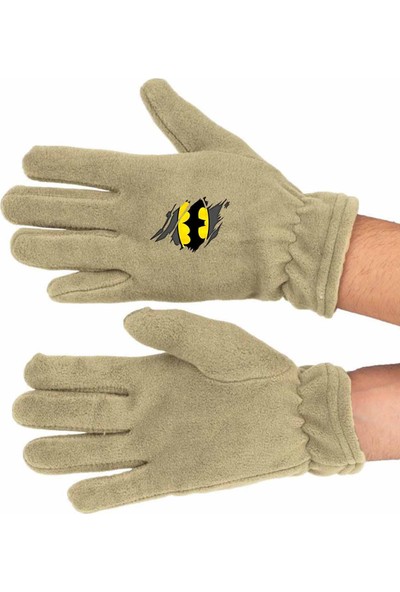 Rowalsi Batman Baskılı Kışlık Uzun Polar Eldiven BLL2417