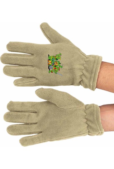 Rowalsi Ninja Kaplumbağalar Baskili Kişlik Uzun Polar Eldiven BLL2702 Rowalsi Ninja Kaplumbağalar Baskili Kişlik Uzun Polar Eldiven BLL2702