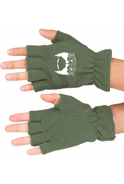 Rowalsi Woman Baskılı Kışlık Kesik Polar Eldiven BLL2690