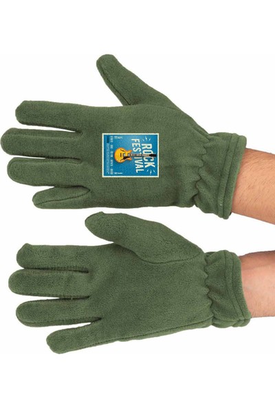 Rowalsi Rock Festival Baskılı Kışlık Uzun Polar Eldiven BLL1561 Rowalsi Rock Festival Baskılı Kışlık Uzun Polar Eldiven BLL1561