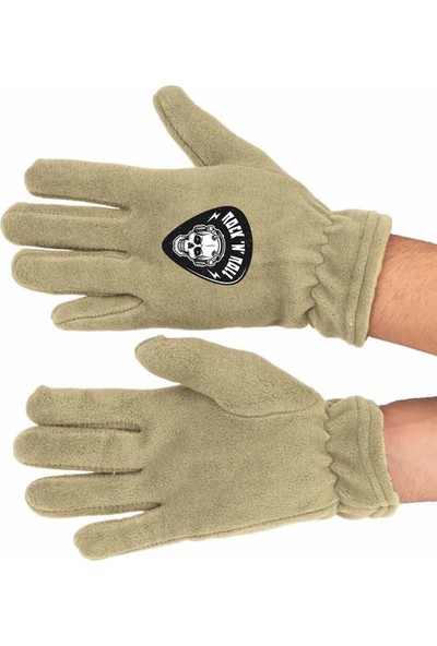 Rowalsi Rock Roll Baskılı Kışlık Uzun Polar Eldiven BLL1556