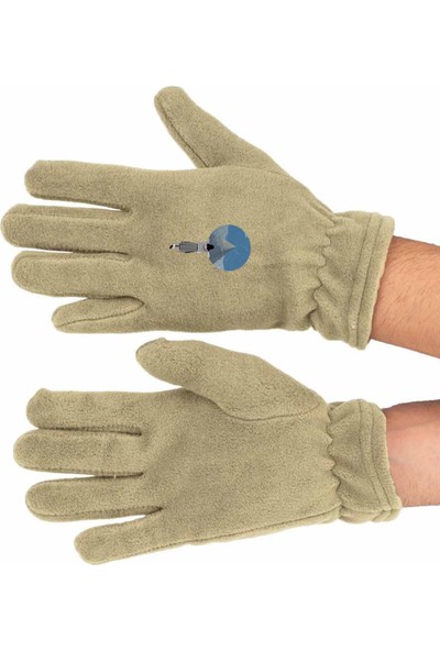 Rowalsi Pencere Baskılı Kışlık Uzun Polar Eldiven BLL289