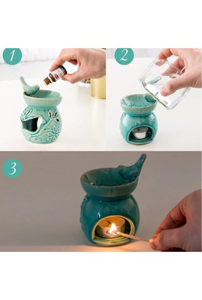 Keyfim Shop Seramik Kuş Buhurdanlık