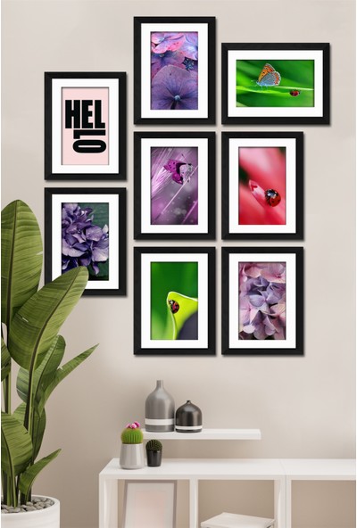 Cadran 8 Parçalı Çerçeve Görünümlü Mdf Tablo Seti SMN138