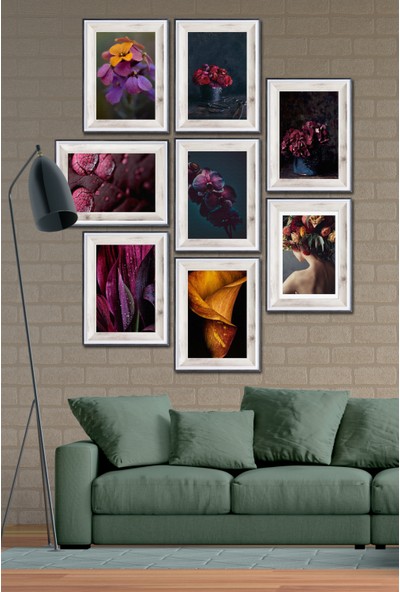 Cadran 8 Parçalı Çerçeve Görünümlü Mdf Tablo Seti SMN064