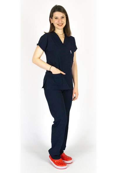 Simirna Üniforma Cerrahi Doktor Hemşire Forması Lacivert Takım Simirna Üniforma Cerrahi Doktor Hemşire Forması Lacivert Takım