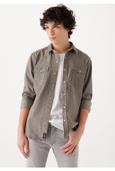 Mavi Rio Gri Vintage Jean Gömlek
