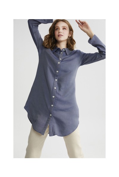 Muni Muni Klasik Kesim GÖMLEK-52172-MAVI Muni Muni Klasik Kesim GÖMLEK-52172-MAVI