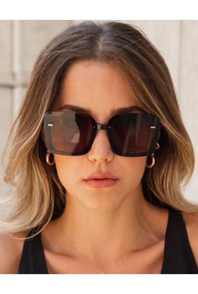 Çelikkol Kahverengi Kare Formlu Kadın Güneş Gözlüğü