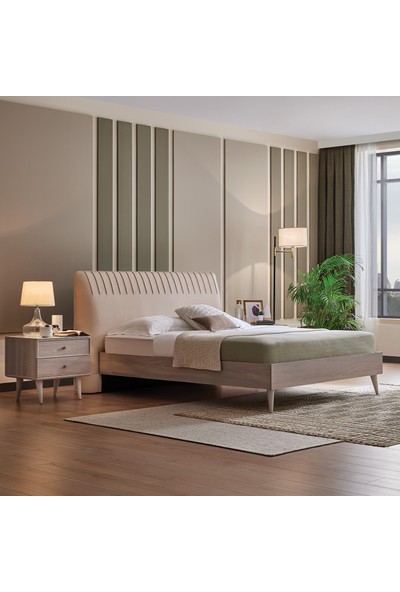 Enza Home Basel Başlıklı Karyola Set (180X200) Enza Home Basel Başlıklı Karyola Set (180X200)