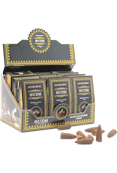 Daha Yok Mu 120 Adet Ayurvedic Konik Zen Geri Akış Tütsü Oudh Aromalı
