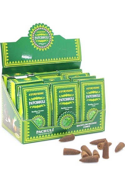 Daha Yok Mu 120 Adet Ayurvedic Konik Zen Geri Akış Tütsü Patchoulı Aromalı