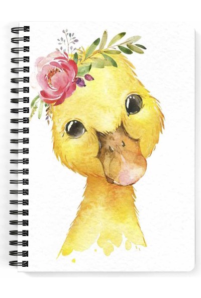 Rowalsi Civciv Baskılı Ahşap Kapaklı Defter 15X20 cm DFT3586