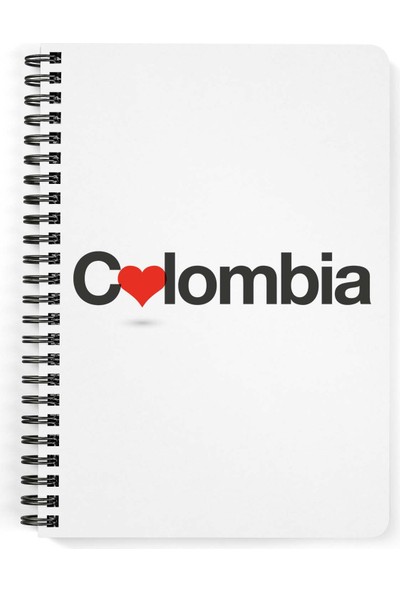 Rowalsi Colombia Baskılı Ahşap Kapaklı Defter 15X20 cm DFT2238
