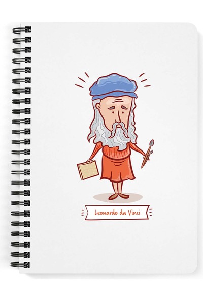Rowalsi Leonardo Da Vinci Baskılı Ahşap Kapaklı Defter 15X20 cm DFT898 Rowalsi Leonardo Da Vinci Baskılı Ahşap Kapaklı Defter 15X20 cm DFT898