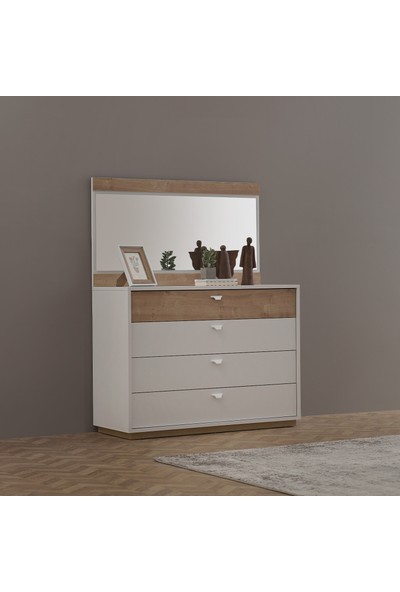 Enza Home Polka Şifonyer - Beyaz