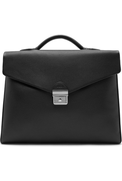 Trula Siyah Erkek Deri Evrak Çantası