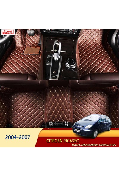 Citroen Picasso 2004-2007 (Kolçak Yok) Uyumlu 5d Havuzlu Suni Deri Oto Paspas