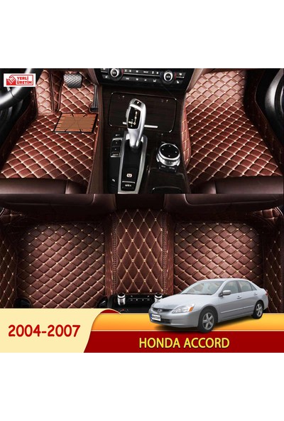 Miren Honda Accord 2004-2007 Uyumlu 5d Havuzlu Suni Deri Oto Paspas