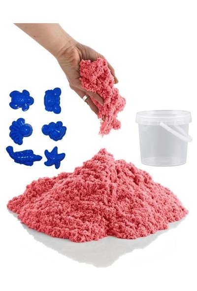 Transformacion 1000 gr Kovalı ve Kalıplı Kırmızı Oyun Kumu Transformacion 1000 gr Kovalı ve Kalıplı Kırmızı Oyun Kumu