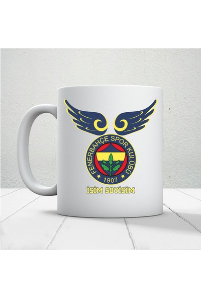 Seç Kişiye Özel Fenerbahçe Fb Baskılı Tasarımlı Seramik Hediyelik Kupa