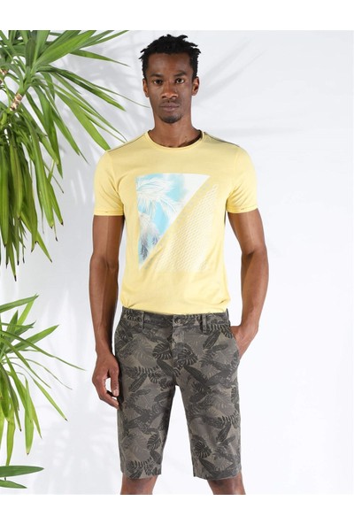 Erkek Slim Fit Sort Star*es 7054 Haki