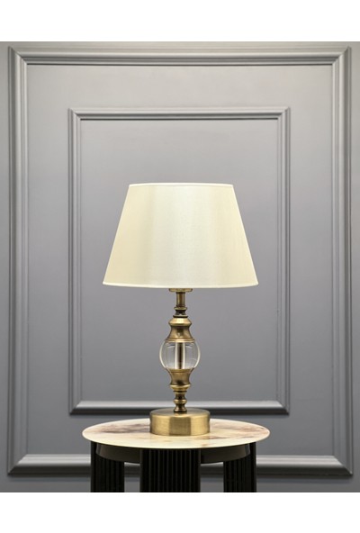 Morina Kristal Küre Antik Eskitme Abajur