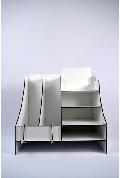 BenLeo Evrak Rafı Pratik Ofis Masa Üstü Düzenleyici Hediyelik Ahşap Organizer