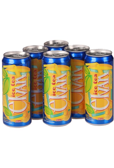 Elvan Ice Tea Teneke Kutu Limon Aromalı Soğuk Çay 330 Ml. 6 Lı Paket