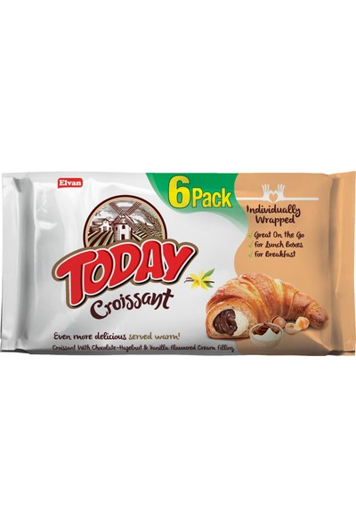 Today Kruvasan Çikolata Vanilyalı 40 Gr. 6 Adet (1 Kutu)