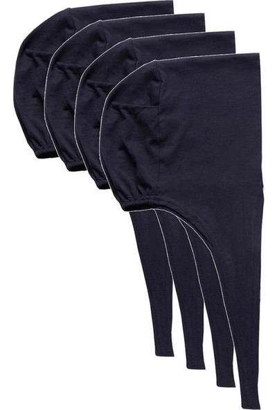 3 Lü Dikişsiz Lacivert Bağcıklı Düz Bone