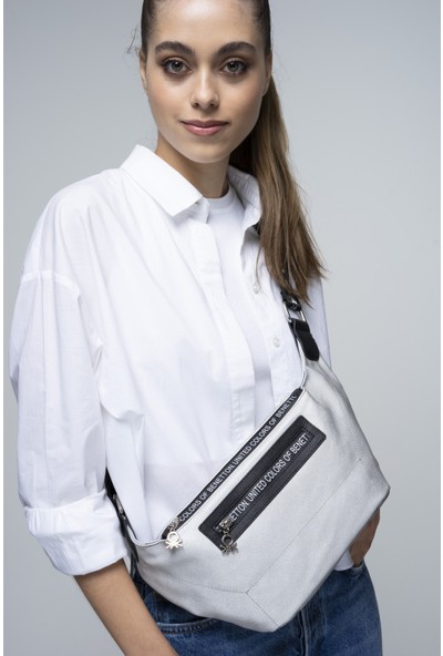 United Colors Of Benetton Benetton Kadın Vücut Çantası Gümüş BNT134