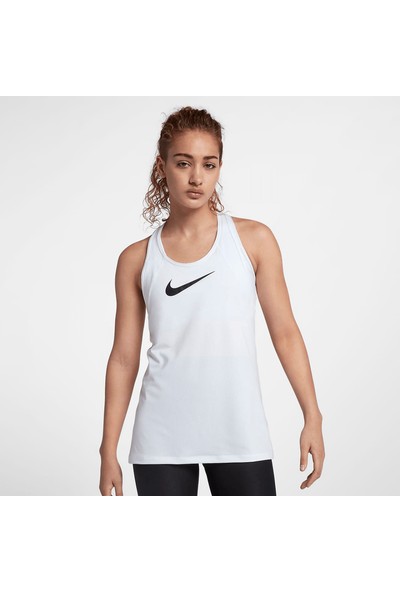 Nike Women's Pro White/black Training Tank Top Spor Atlet AT4541-100 Nike Women's Pro White/black Training Tank Top Spor Atlet AT4541-100