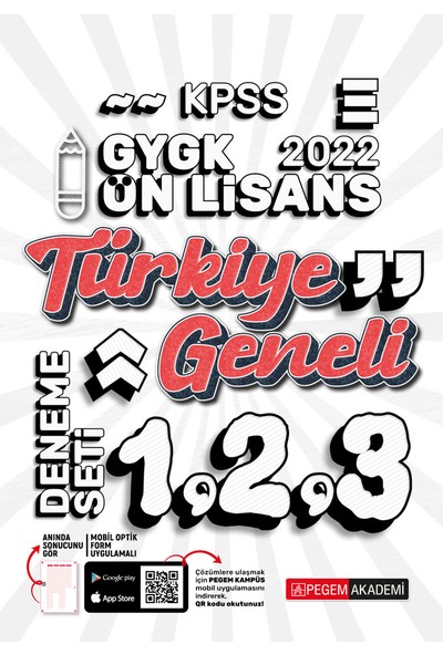 Pegem Akademi Yayıncılık 2022 Lise ve Önlisans 1-2-3 (3'lü Deneme)
