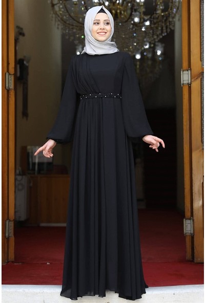 Modaviki Ahsen - Abiye -Siyah - ISR626